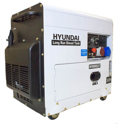 Hyundai 5.8kW 7.5kVA Diesel Generator Multi-phase 230v & 400v Max Power ...
