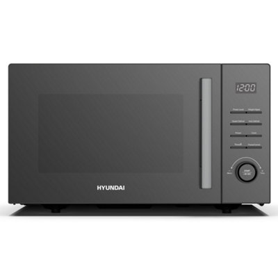 Hyundai 900W 23L Black Digital Microwave, Mirror-Effect Glass Door ...