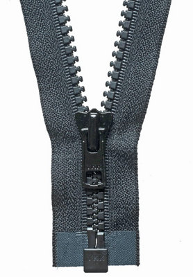 HYV/W O/E ZIP 56CM - Vislon Heavyweight Open End Zip: 56cm: Black - YKK