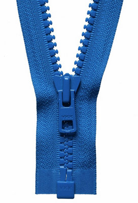 HYV/W O/E ZIP 66CM - Vislon Heavyweight Open End Zip: 66cm: Bright Blue ...