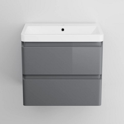 iBathUK Floor/Wall Mounted Vanity Unit With Basin