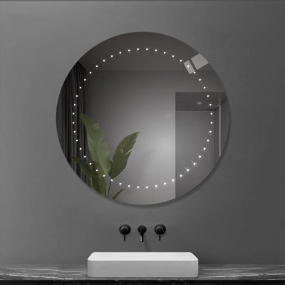 IBATHUK LUNA WALL MOUNTED ROUND LED ILLUMINATED BATHROOM MIRROR, MODERN ...