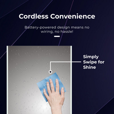 iBathUK Nebula Wall Mounted LED Illuminated Bathroom Mirror with ...