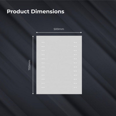 iBathUK Orion Wall Mounted LED Illuminated Bathroom Mirror, Modern ...