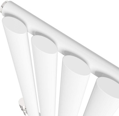 iBathUK Princia Horizontal Single Oval Panel Radiator White 600 x 420mm ...