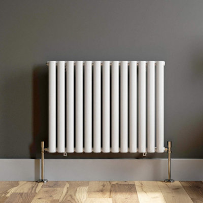 iBathUK Princia Horizontal Single Oval Panel Radiator White 600 x 780mm ...