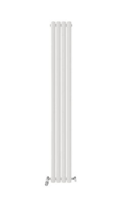 iBathUK Princia Vertical Single Oval Panel Radiator White 1800 x 240mm ...