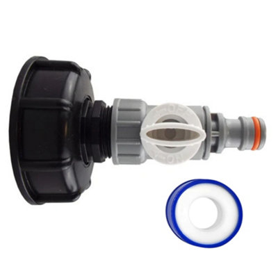 IBC 2 Inch S60X6 Cap with 3/4 Inch BSP Click Lock Valve WL and PTFE ...