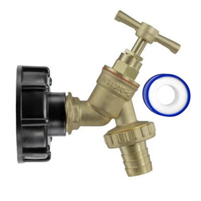 IBC 2 Inch S60X6 Cap with Brass Bib Tap and Three Quarter Inch Barb ...
