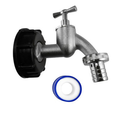 IBC 2 Inch S60X6 Cap with Nickel Plated Bib Tap and Three Quarter Inch ...