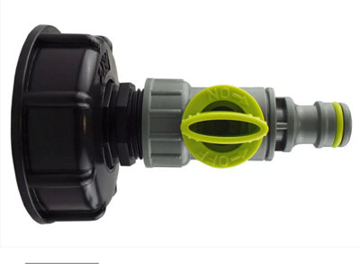 IBC 2" S60X6 Cap with 3/4" BSP - Click Lock Valve Lime