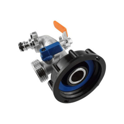 IBC 2inch S60X6 Cap with Double 3/4 inch BSP Tap with PTFE Tape