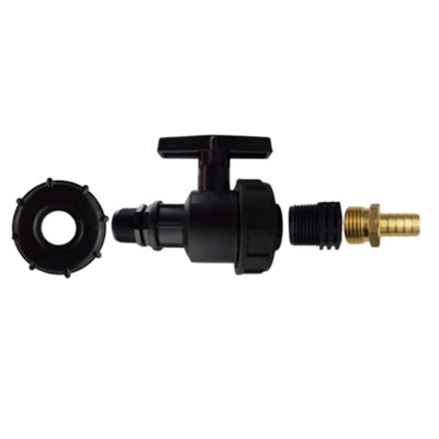 IBC 2inch S60X6 Cap with Large Plastic Valve and 13mm Brass Barb and ...