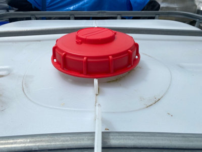 IBC portible water storage tank top lid 155mm with optional vents ...