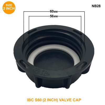 IBC S60 (2 inch) Valve Cap for IBC containers