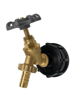 ibc storage tank water diesel outlet cap s60x6 (2") with brass dial bib ...