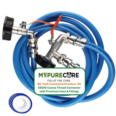 IBC Tank Connection Kit S60X6 Premium Chrome and Brass Hose Fittings ...