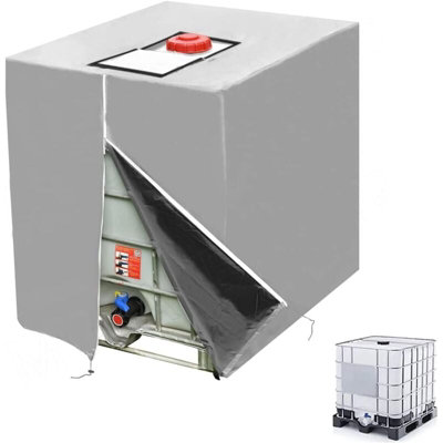 IBC tank cover made of 210D fabric with zipper access 116x100x120cm for ...