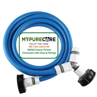 IBC Tank Joiner Kit with 3m Hose and Fittings for S60X6 Thread Water ...