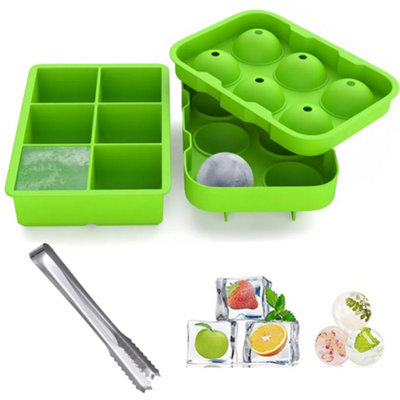 Ice Cube Tray Set - Spheres/Balls & Cubes - Large