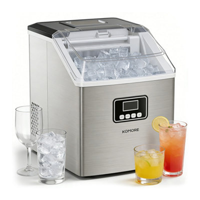Ice Maker Machine 2.2L Water Tank with LCD Display and Timer