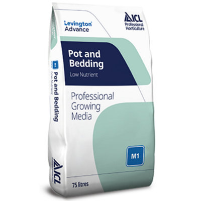 ICL Levington Advance Pot & Bedding Compost R-M1, Low Nutrient Soil, 75L
