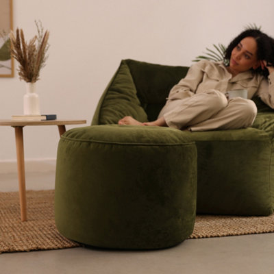 icon Aurora Classic Velvet Bean Bag Chair Midnight Blue Bean Bags | DIY ...