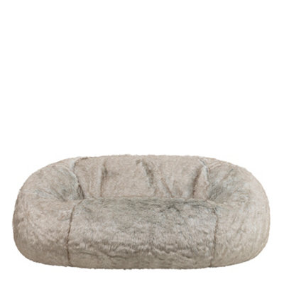icon Cloud Giant Faux Fur Bean Bag Lapin Grey 2-Seater Bean Bags | DIY ...