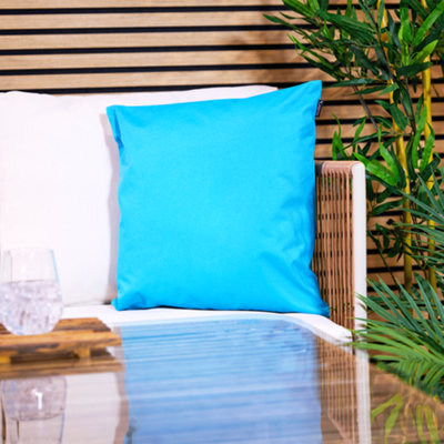 icon Indoor and Outdoor Print Waterproof Filled Cushion Aqua Blue