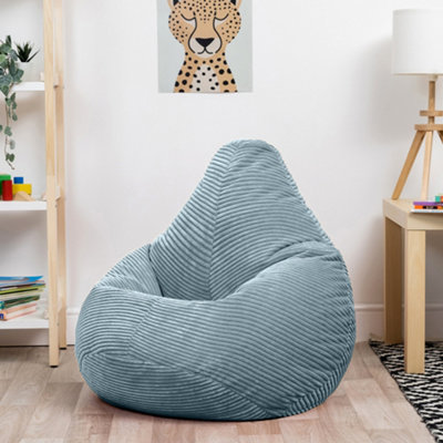 icon Kids Dalton Corduroy Bean Bag Chair Frozen Blue Childrens Bean ...