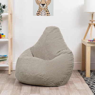 icon Kids Dalton Corduroy Bean Bag Chair Natural Beige Childrens Bean ...