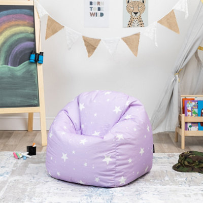 icon Kids Starry Skies Bean Bag Chair Lavender Purple Childrens Bean Bags