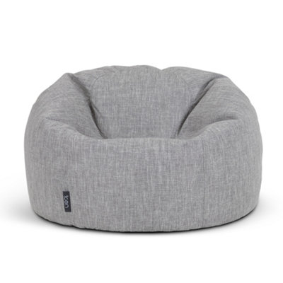icon Lina Classic Woven Bean Bag Chair Grey | DIY at B&Q