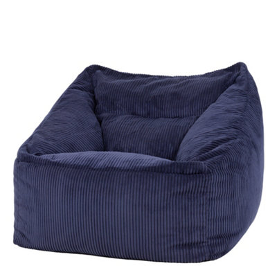 icon Morgan Corduroy Armchair Bean Bag Navy Blue Giant Bean Bag Chair ...