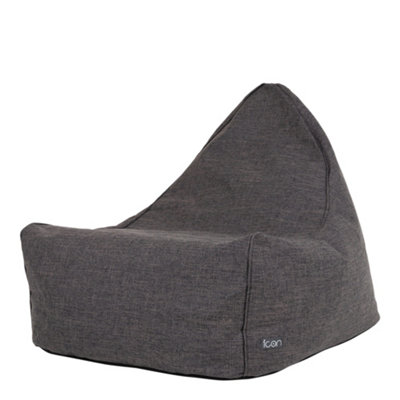 icon Oslo Woven Bean Bag Lounger Charcoal Grey | DIY at B&Q