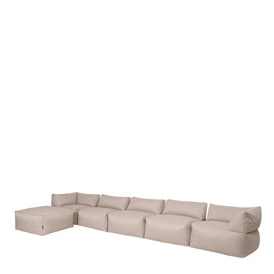 icon Tetra Indoor Outdoor Modular Bean Bag Beige Floor Corner Sofa ...