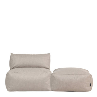 icon Tetra Indoor Outdoor Modular Bean Bag Beige Lounger - Combination ...