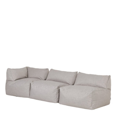 icon Tetra Indoor Outdoor Modular Bean Bag Grey Floor Corner Sofa ...