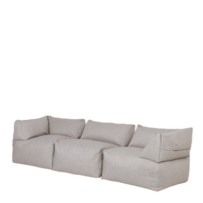 icon Tetra Indoor Outdoor Modular Bean Bag Grey Floor Corner Sofa ...