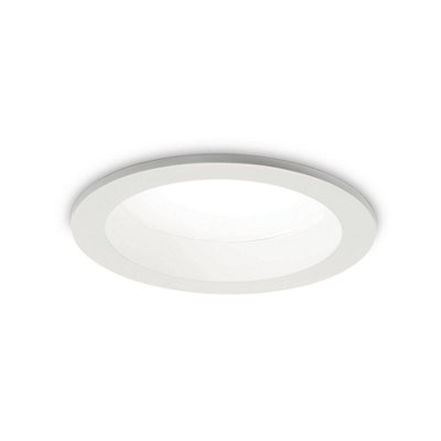Ideal Lux Basic LED Light Recessed Spotlight White IP44