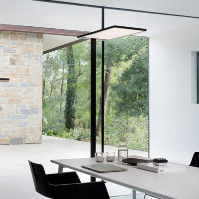 Ideal Lux COMFORT Dimmable LED Integrated Floor Lamp Black, In-Built ...