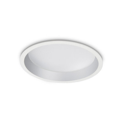 Ideal Lux Deep Integrated LED Indoor 30W Recessed Downlight Lamp White ...