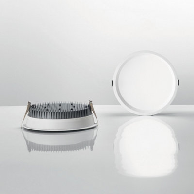 Ideal Lux Deep Integrated LED Indoor 30W Recessed Downlight Lamp White ...