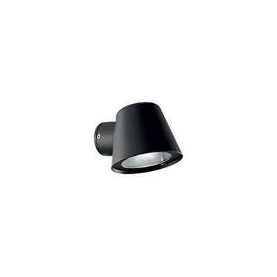 Ideal Lux Gas 1 Light Outdoor Wall Light Black IP43, GU10
