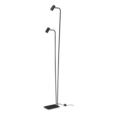 Ideal Lux Ginger Multi Arm Floor Lamp Black