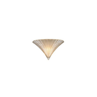 Ideal Lux Santa 1 Light Indoor Large Wall Uplighter Gold with Glass, E14