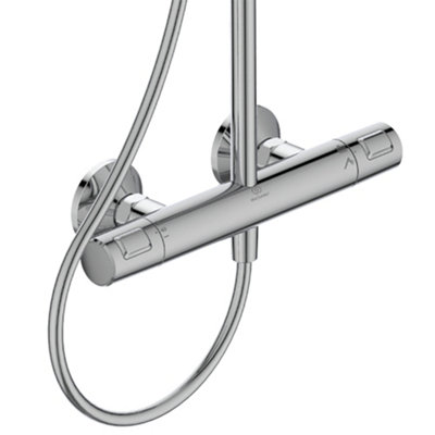 Ideal Standard Ceratherm T25 Thermostatic Dual Mixer Shower, Chrome ...