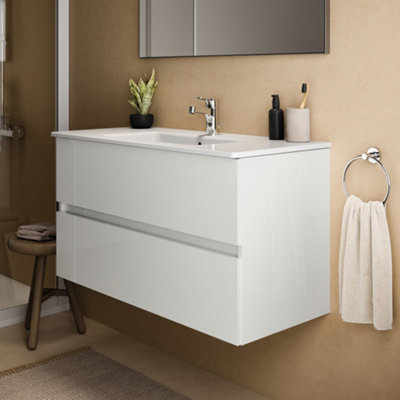 Ideal Standard Eurovit+ 1000mm Wall Mounted Vanity Unit with 2 Drawers ...
