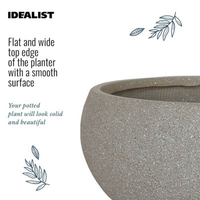 IDEALIST™ 11.8 Inch Bowl Planter, Large Bonsai Pot, Sandy Reinforced ...