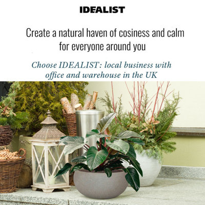 IDEALIST™ 11.8 Inch Bowl Planter, Large Bonsai Pot, Sandy Reinforced ...